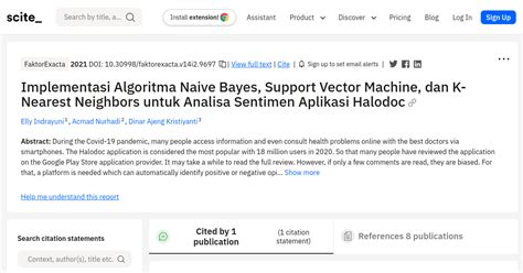 Implementasi Algoritma Naive Bayes Support Vector Machine Dan K