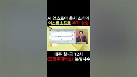 급등주대박쇼 Ai 앱스토어 곧 나온다 이스트소프트 주가 널뛰기 Shorts 서울경제tv 주가 주식 경제 Youtube