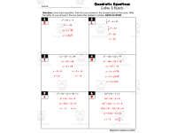Quadratic Equations Solve Match Worksheet By Teach Simple