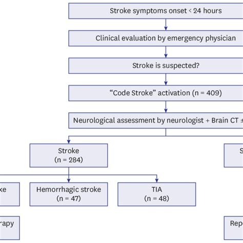 Flowchart Of The Code Stroke Cases Tia Transient Ischemic Attack