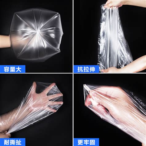 白色透明垃圾袋家用加厚特厚宾馆酒店大中小号50 60 80一次性塑料 虎窝淘