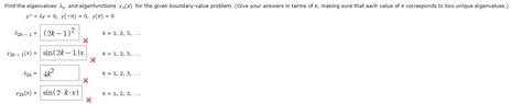 Solved Find The Eigenvalues An And Eigenfunctions Ynx For