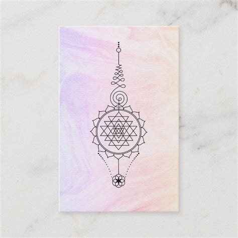 Pastel Ombre Marble Reiki Healing Nirvana Business Card Zazzle
