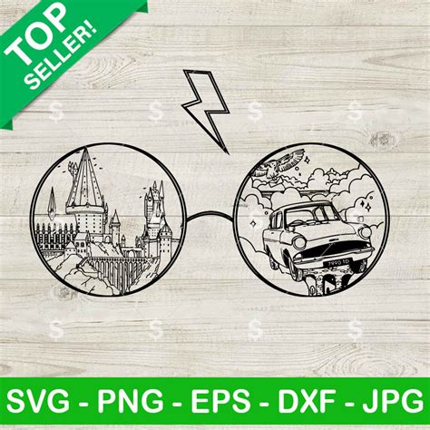Harry Potter Hogwart Glasses Svg Harry Potter Svg Witch And Wizard