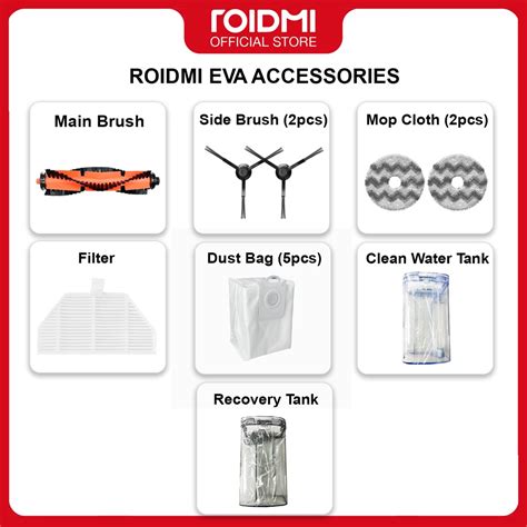 Roidmi Eva Vacuum Cleaner Parts Accessories Robot Vacuum Main Brush