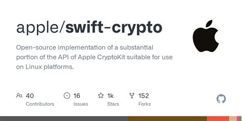 Github Appleswift Crypto Open Source Implementation Of A Substantial Portion Of The Api Of