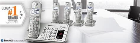 Panasonic Link Cell Bluetooth Cordless Dect Expandable Phone System With Answering Machine
