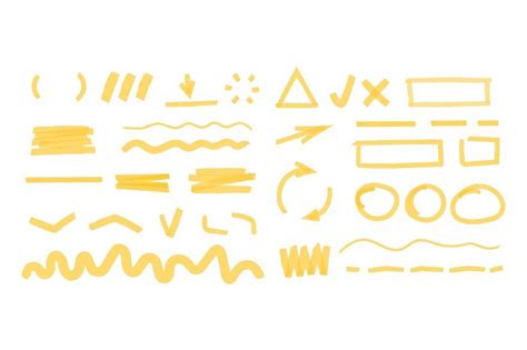 Annotate White Transparent Colorful Underline Collection Of Multiple