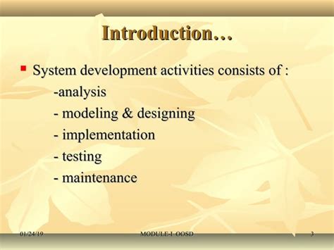 Object Oriented System Design Ppt