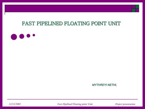 PPT FAST PIPELINED FLOATING POINT UNIT PowerPoint Presentation Free Download ID 5706797