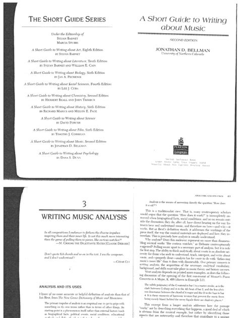 Bellman Chapter 3 Writing Musical Analysis Pdf