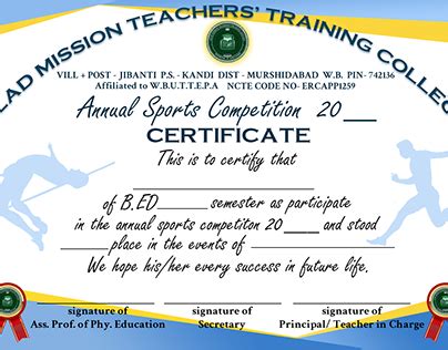 School Sports Certificate Designs