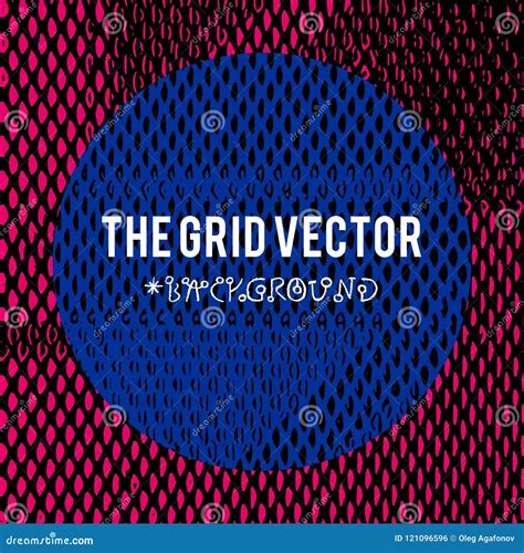 The Grid Vector Background With Grunge Texture Stock Vector Illustration Of Background