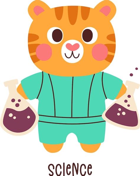 Premium Vector Science School Subject Tiger