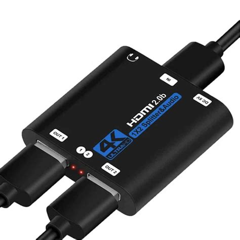 4k hdmi splitter 1×2 hdmi splitter signal duplicator [1 in 2 out