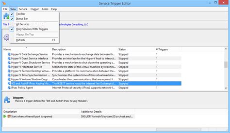 Download Service Trigger Editor