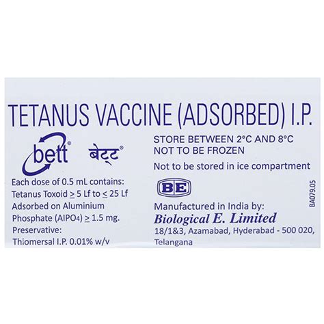 Buy Bett Injection 05 Ml In Wholesale Price Online B2b Retailershakti
