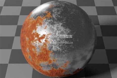 生锈合金金属贴图 Blender材质球纹理贴图模型下载 Blender3d模型库