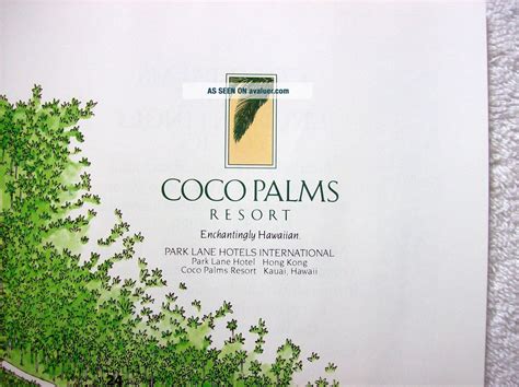 Coco Palms Resort Map Of The Grounds Poster Kauai 4316347