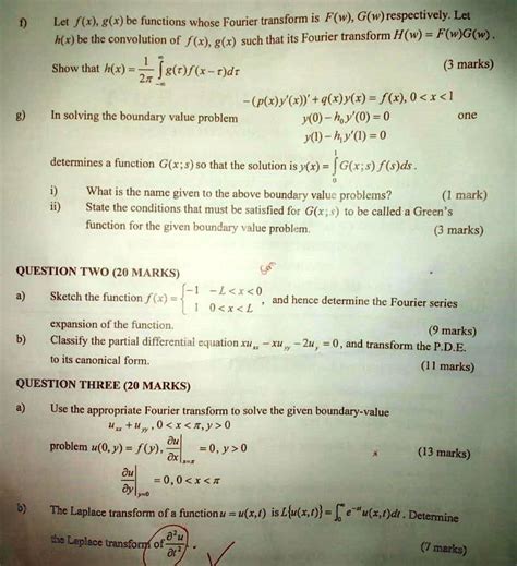 Let Fx Gx Be Functions Whose Fourier Transform Is Fw Gw Respectively Let Hr Be The Convolution