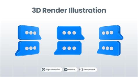 Premium Psd Chat Message Notification Icon Isolated 3d Render Illustration