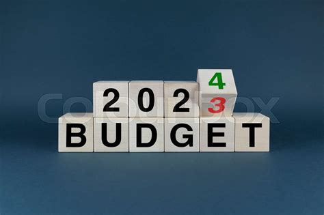 Budget 2023 2024 Cubes Form The Words Budget 2023 2024 Stock Image Colourbox