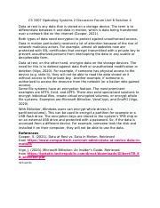 CS Operating Systems Discussion Forum Unit Solution Docx CS Operating Systems