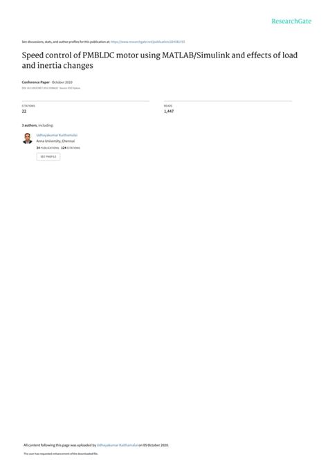 Speed Control Of Motor Usinng Matlab Pdf