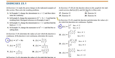 Solved EXERCISES 23 1 In Exercises 1720 For The Function Chegg Com