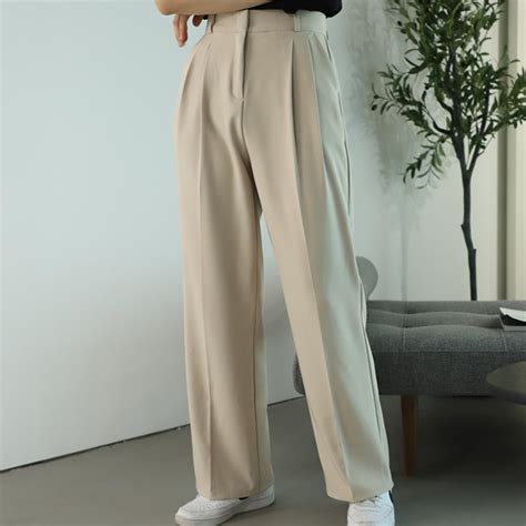 이브어핏 여름찰랑슬랙스 편안한 밴딩슬랙스 핀턱밴딩슬랙스