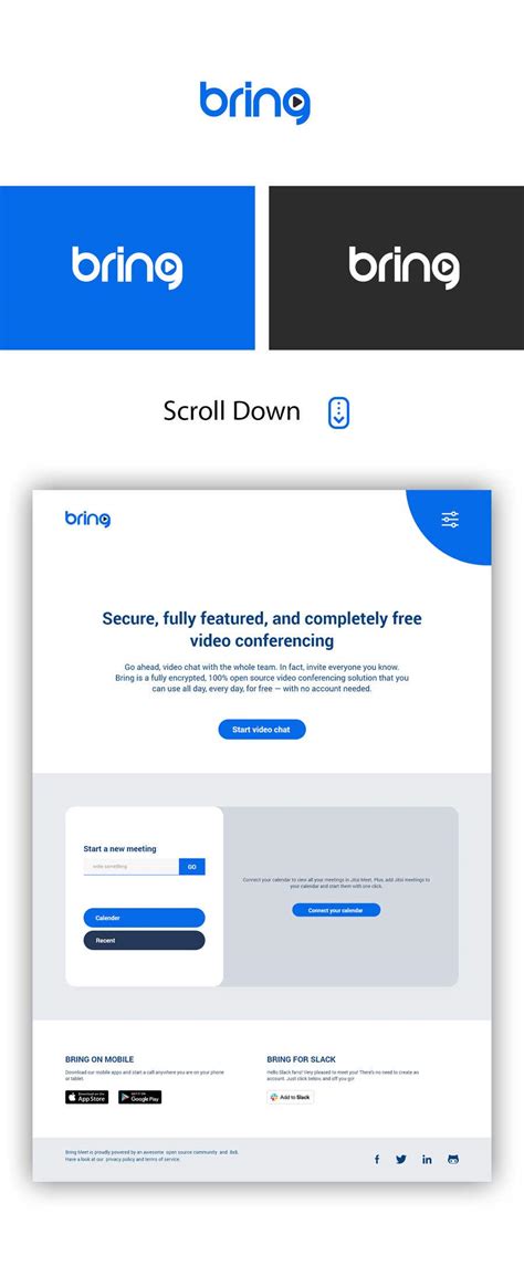 Entry By Towhidhasan For UI And Logo Design For Site Like Jitsi Meet Freelancer