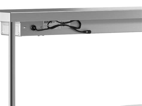 Regency 24 X 60 Expeditor Table With Single Overshelf Strip Warmer