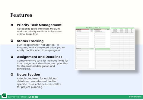 Task Excel Template Best Templates