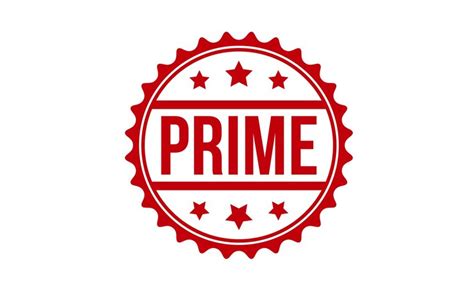 Premium Vector Prime Red Rubber Stamp Vector Design