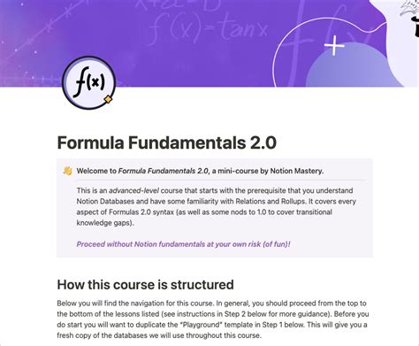 Formula Fundamentals 20 Mastering Notion Formulas