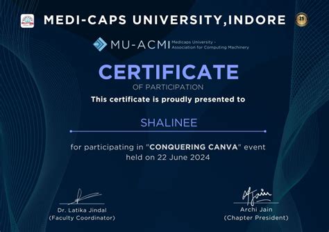shalinee mujawadiya on linkedin canva designskills medicapsuniversity certificate