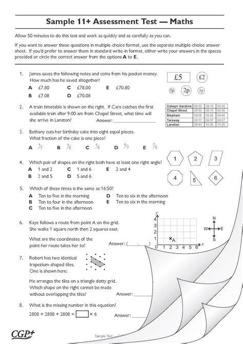 Maths Practice Paper — Gl And Other Providers Cgp Plus