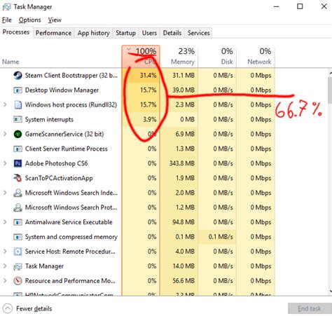 need help constant 100 cpu usage windows10