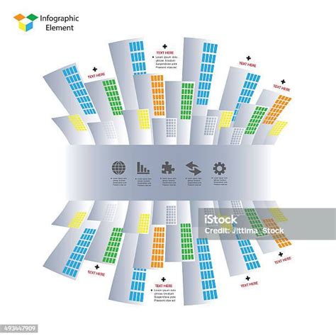 벡터 인포그래픽 요소가 있습니다 현대적인 비즈니스 색상화 City Style 3차원 형태에 대한 스톡 벡터 아트 및 기타 이미지 3차원 형태 개념 개념과 주제