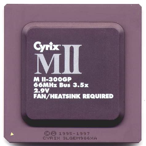 Cyrix M II GP MHz Bus Dark IT History Society