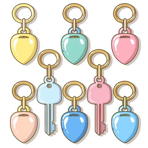 Premium Vector Keychain Vector Set Simple And Minimal