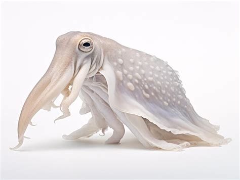 A White Squid With A Long Nose Premium Ai Generated Image