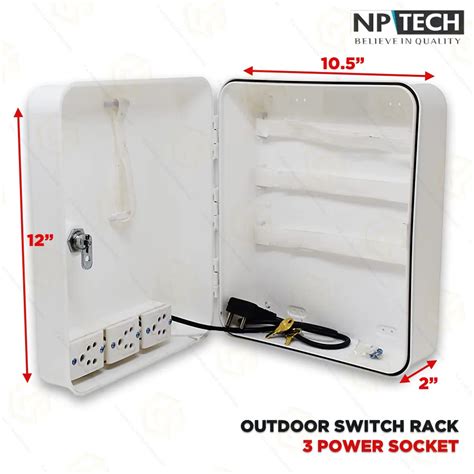 Poe Switch Rack Plastic With 3 Power Sockets