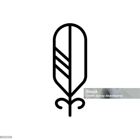 날개 새 아이콘 간단한 라인 Ui 및 Ux 웹 사이트 또는 모바일 응용 프로그램에 대한 깃털 아이콘의 윤곽 벡터 요소 0명에 대한 스톡 벡터 아트 및 기타 이미지 Istock