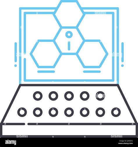 Network Control Line Icon Outline Symbol Vector Illustration Concept Sign Stock Vector Image
