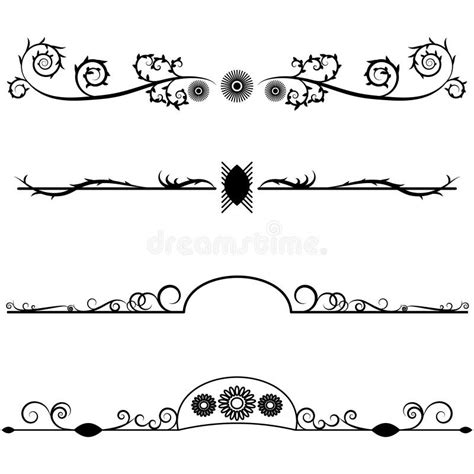Set Border Design Element Stock Vector Illustration Of Vector 58451902