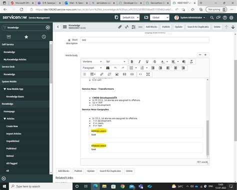 Solved Knowledge Article Body Will Show Content For Knowl Servicenow Community