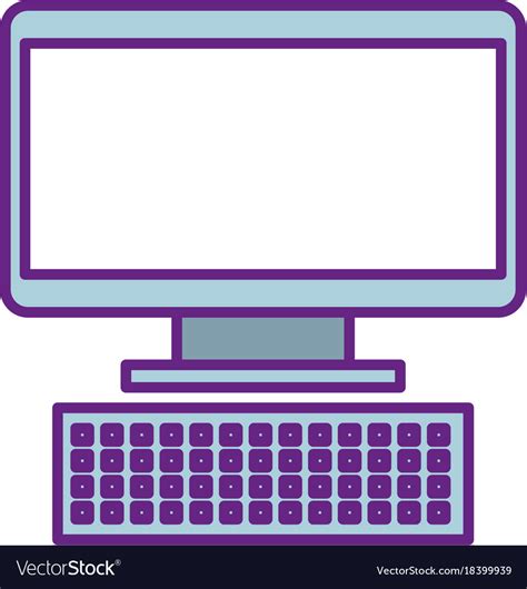 Computer Keyboard Device Technology Digital Vector Image