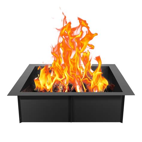 Vevor Fire Pit Ring Square 42x42 In Outer Steel Liner Diy Campfire Ring