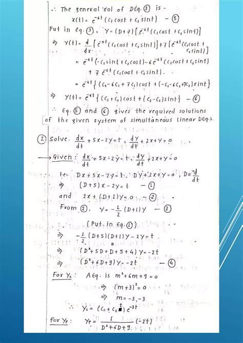 Higher Order Ordinary Differential Equationspptx
